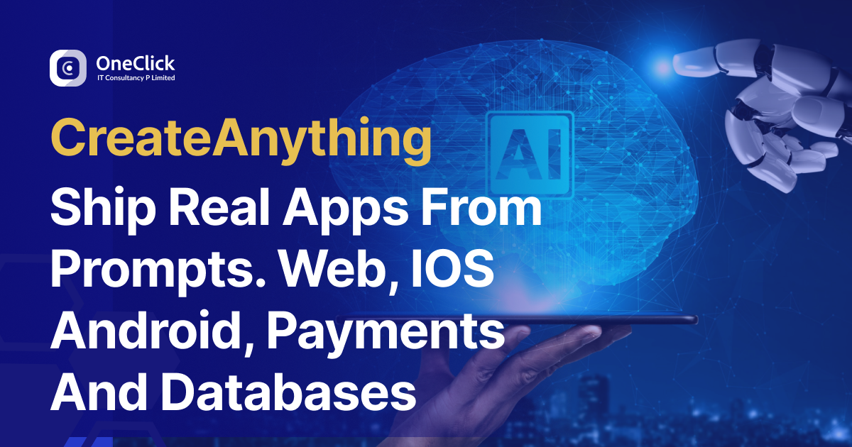 CreateAnything AI App Builder Tool | Web, iOS & Android